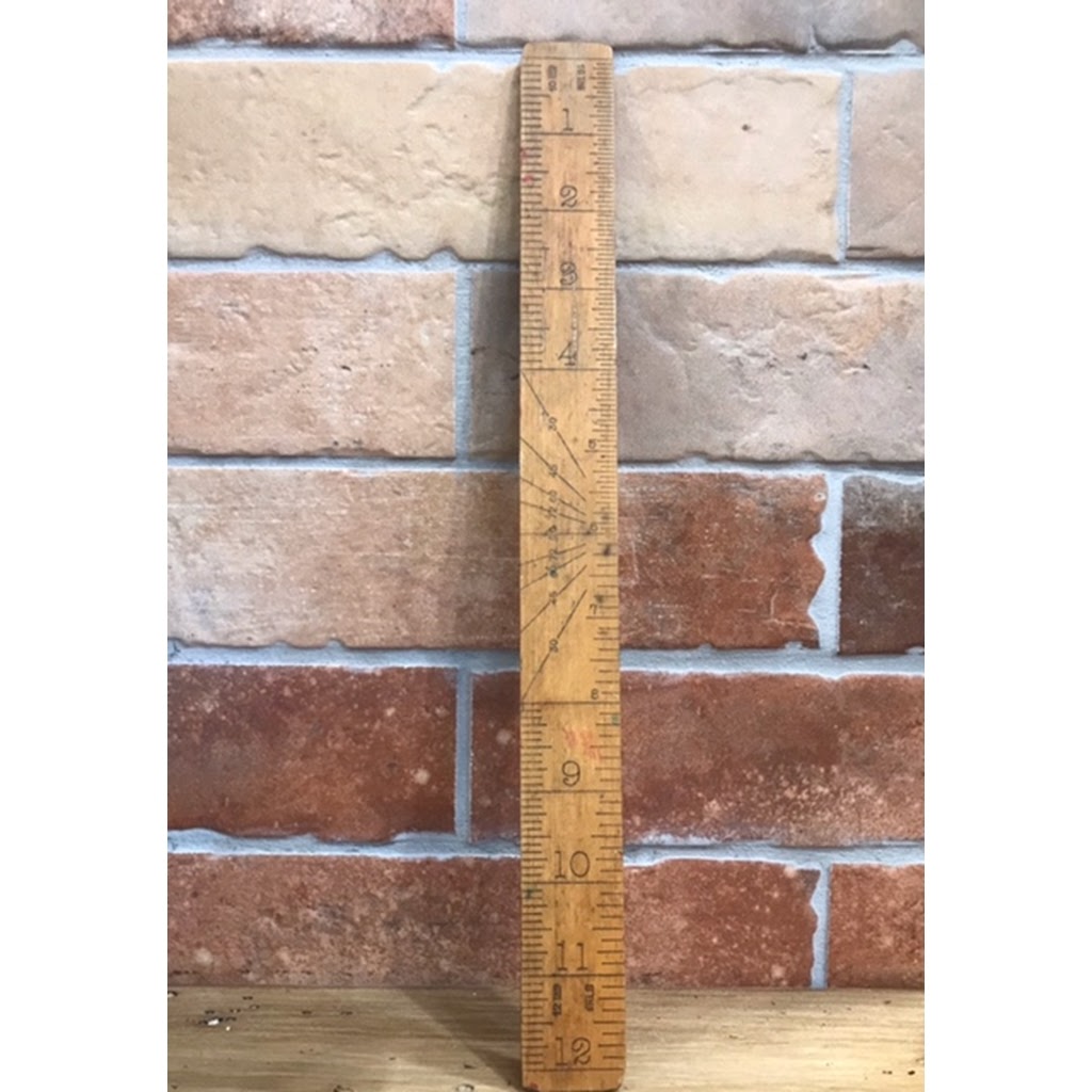 Tenths Vintage Wooden Ruler