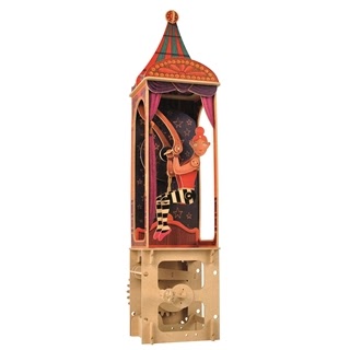 Maqueta de Madera Autómata con Movimiento Mecánico Circus