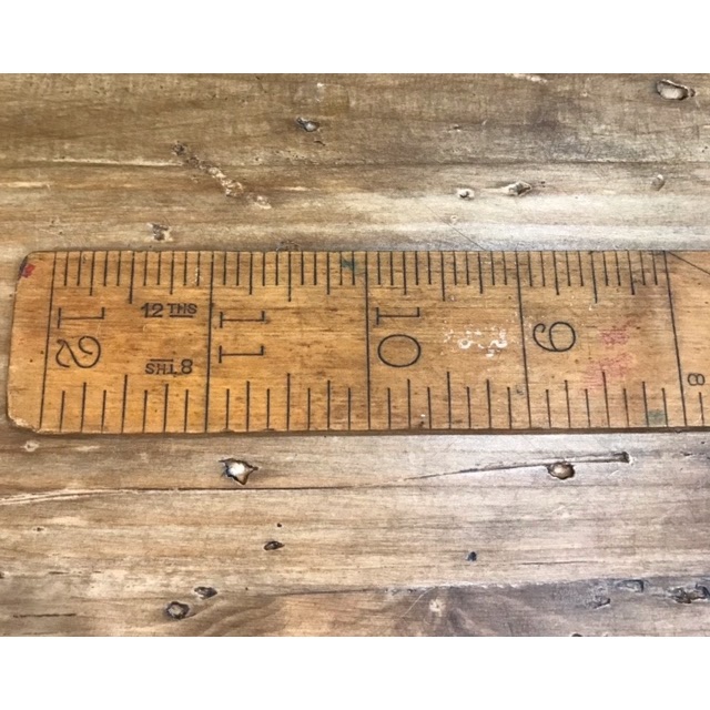 Tenths Vintage Wooden Ruler