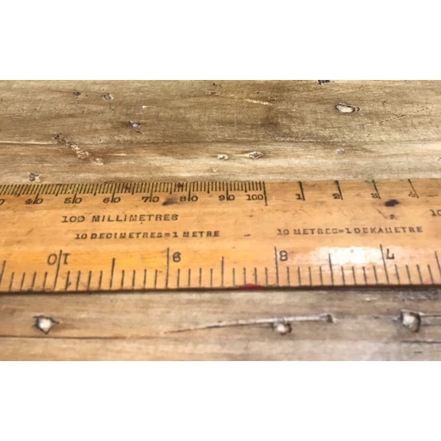 Tenths Vintage Wooden Ruler